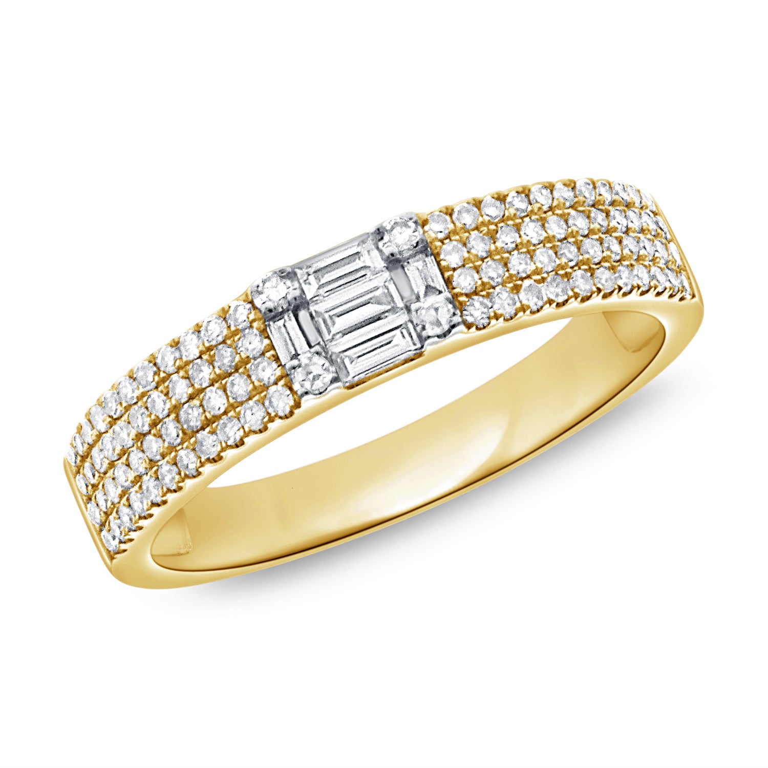 Four Row Diamond Ring – Vogliajewelry